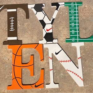 Sports Theme Custom Letters, Letters, Nursery, Kids Room, Character ...