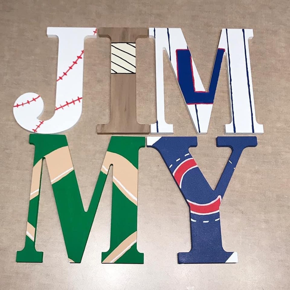Sports Theme Custom Letters Letters Nursery Kids Room - Etsy
