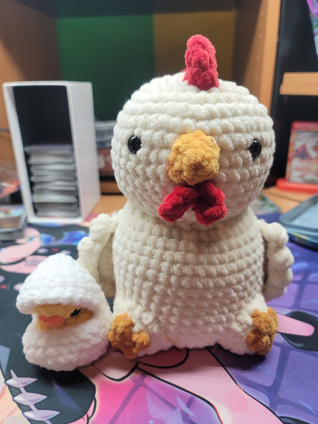 Chicken With Baby Chick Plushie Crochet Stuffy Amigurumi Handmade - Etsy