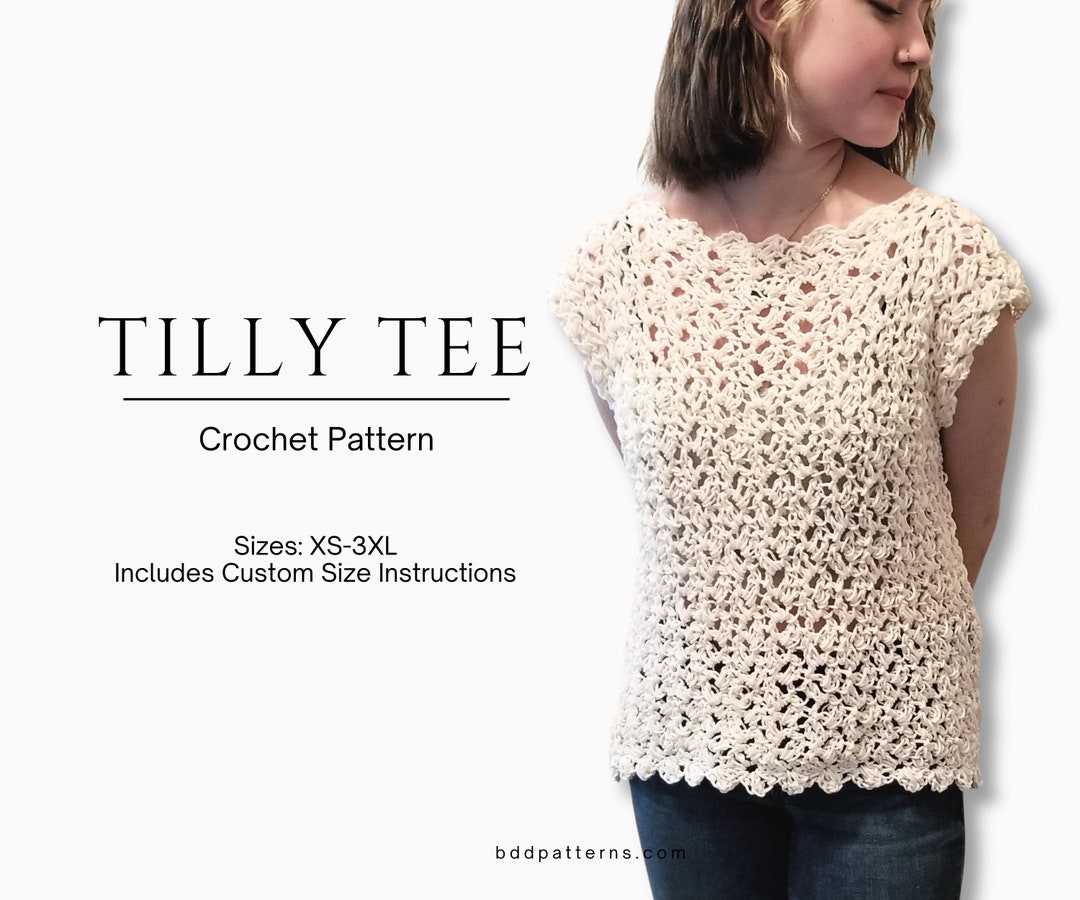 Easy Crochet Pattern | Summer Crochet Pattern | Crochet Lacy Top | Crochet Tee Pattern | Crochet ...