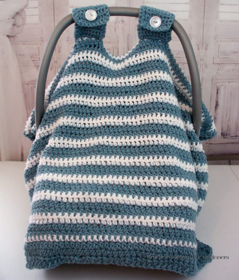 Crochet Baby Car Seat Cover Pattern: Easy Beginner Blanket (PDF Pattern ...