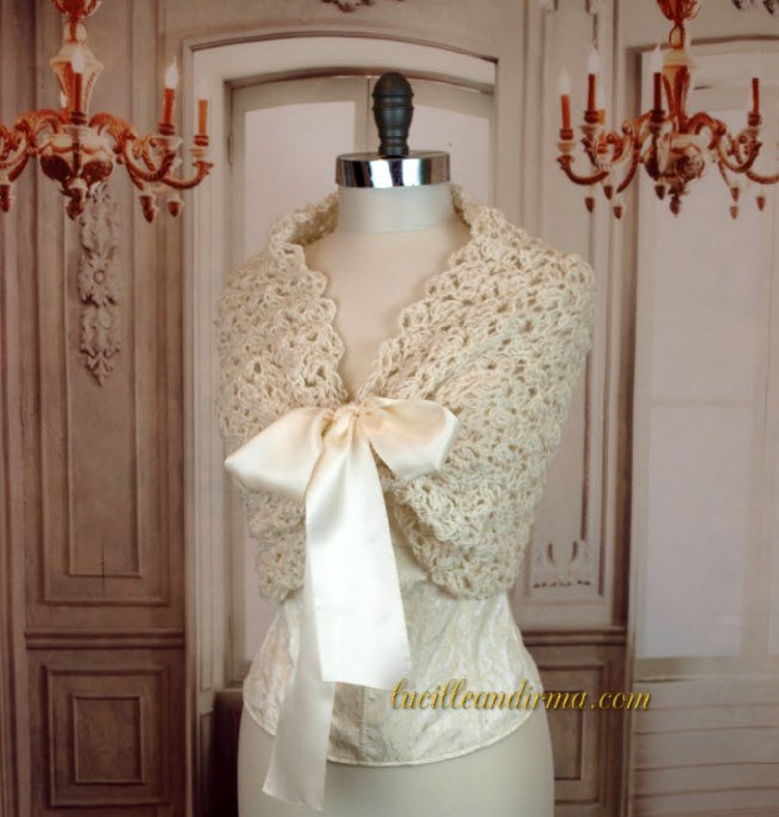 Crochet Pattern Lacey Bridal Shawl Crochet Pattern Instant - Etsy