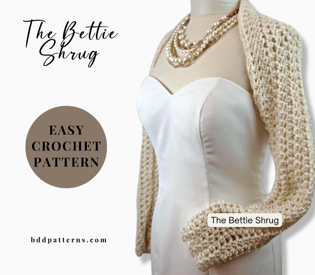Crochet Shrug Pattern | Easy Crochet Pattern | Cardigan Crochet Pattern ...