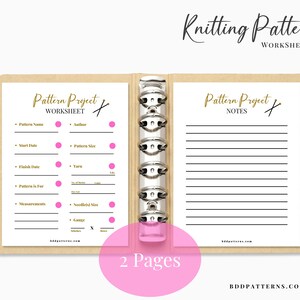 Project Planner | Printable Knitting Project Planner | Knitting Pattern ...