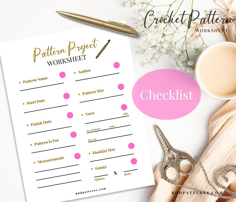 Project Planner Printable Crochet Project Planner Crochet - Etsy