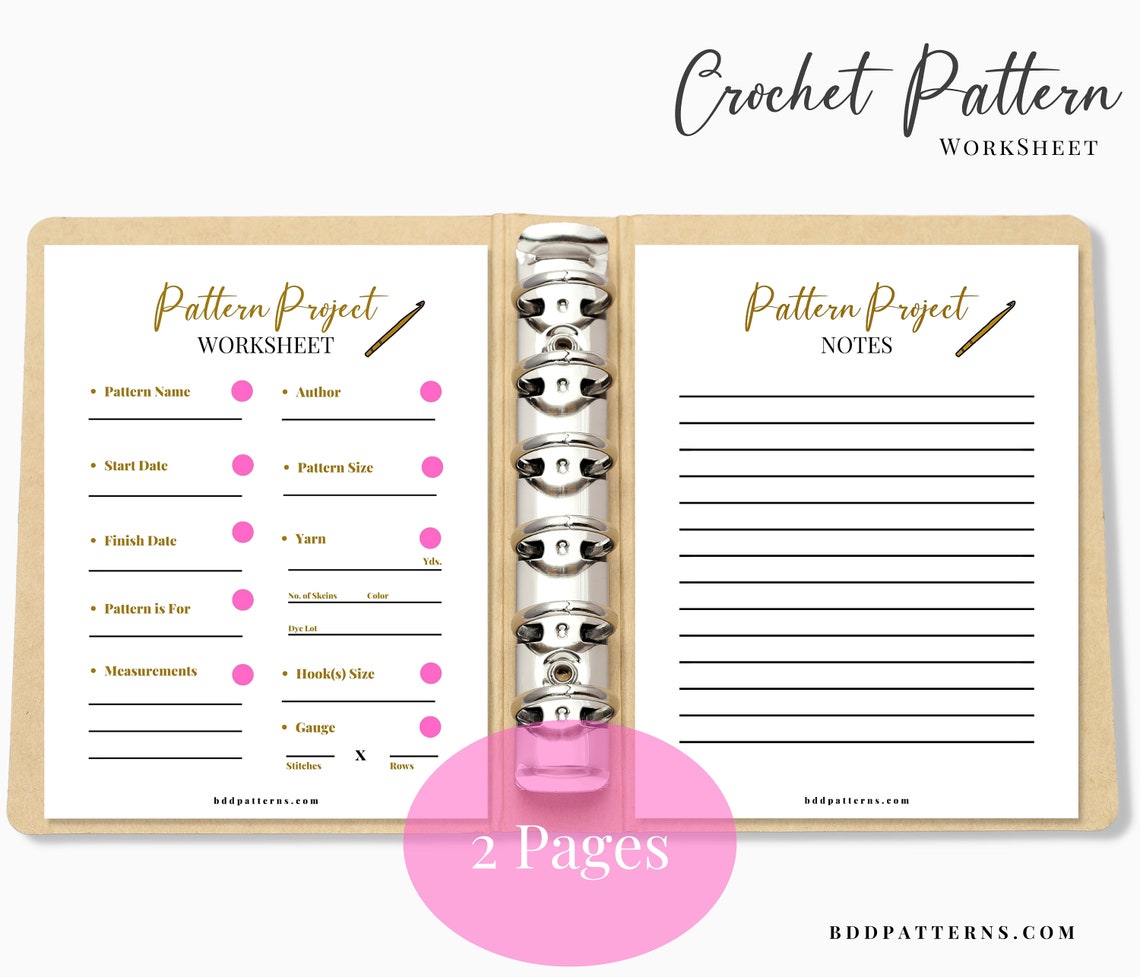 Project Planner Printable Crochet Project Planner Crochet - Etsy