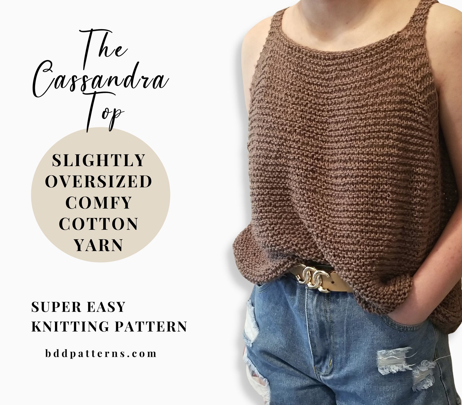 Easy Knitting Pattern | Knit Top Pattern | Tank Top | Beginner Knitting ...