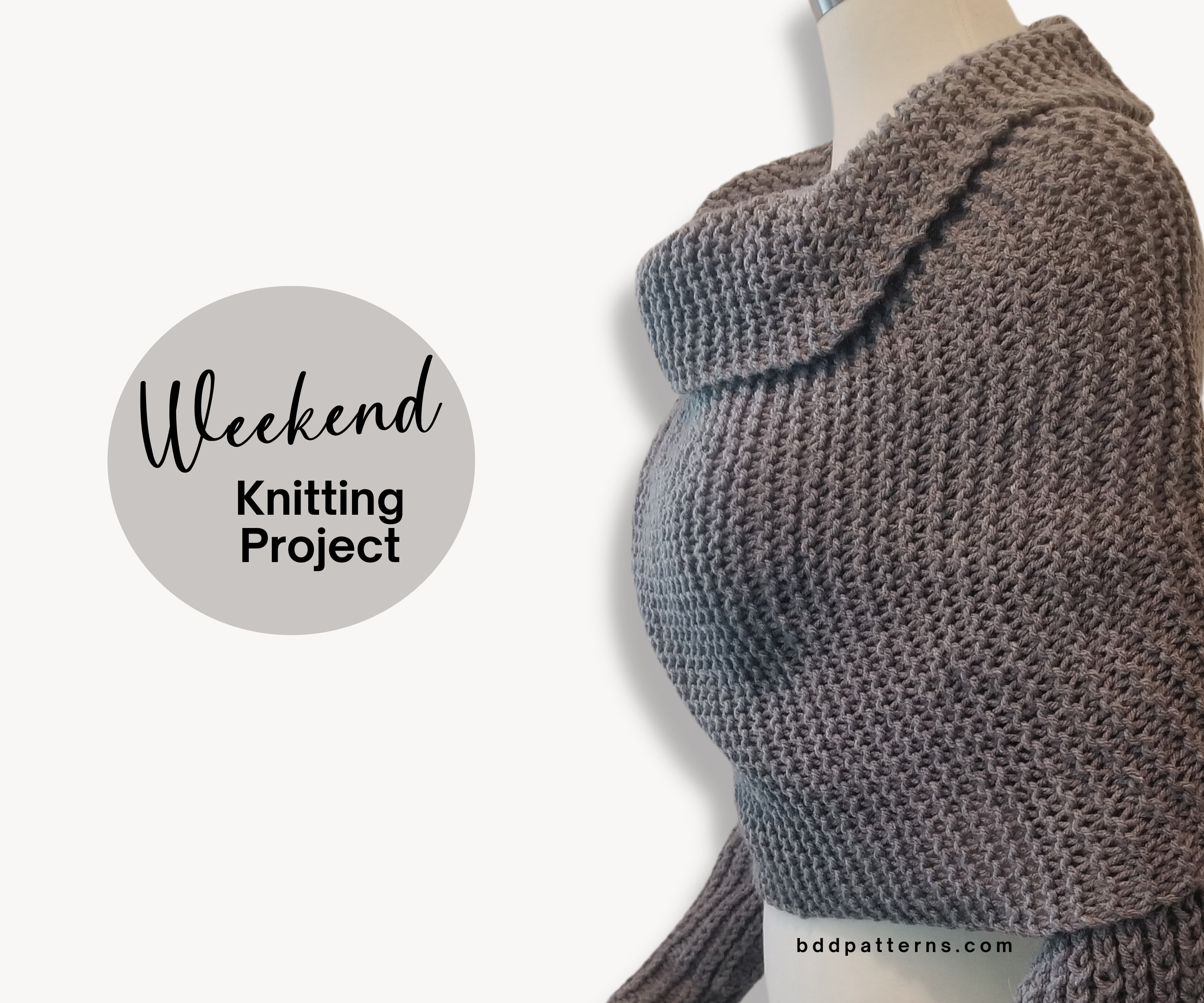 Sweater Scarf Knitting Pattern: the Sophie Crossover Shrug (PDF Pattern ...