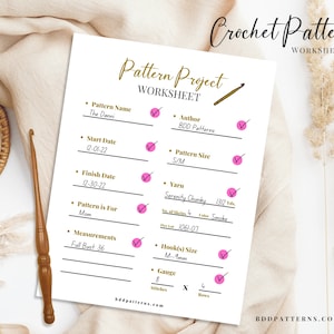 Project Planner | Printable Crochet Project Planner | Crochet Pattern ...