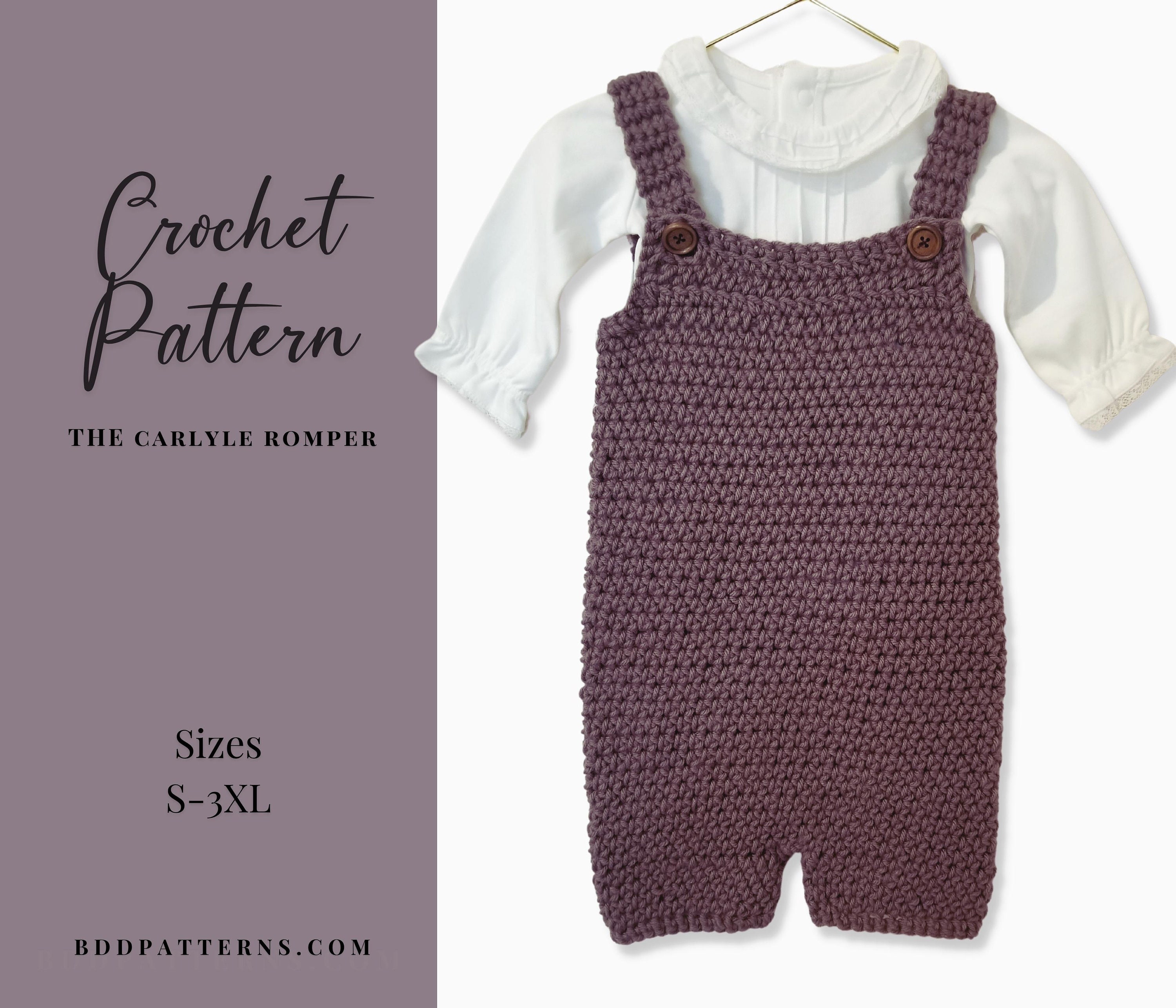 Beginner Baby Romper Crochet Pattern: Sizes 3M to 24M (instant Download ...