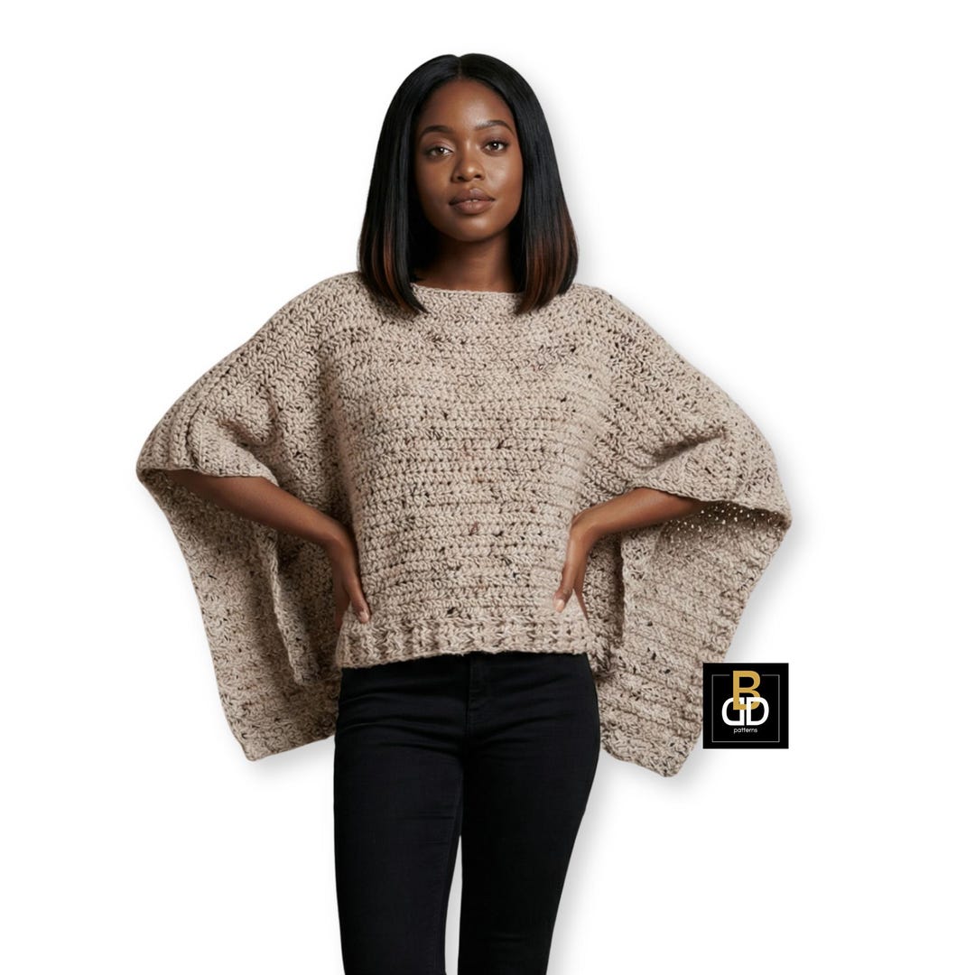 Easy Crochet Pattern | the Presleigh Poncho - Etsy