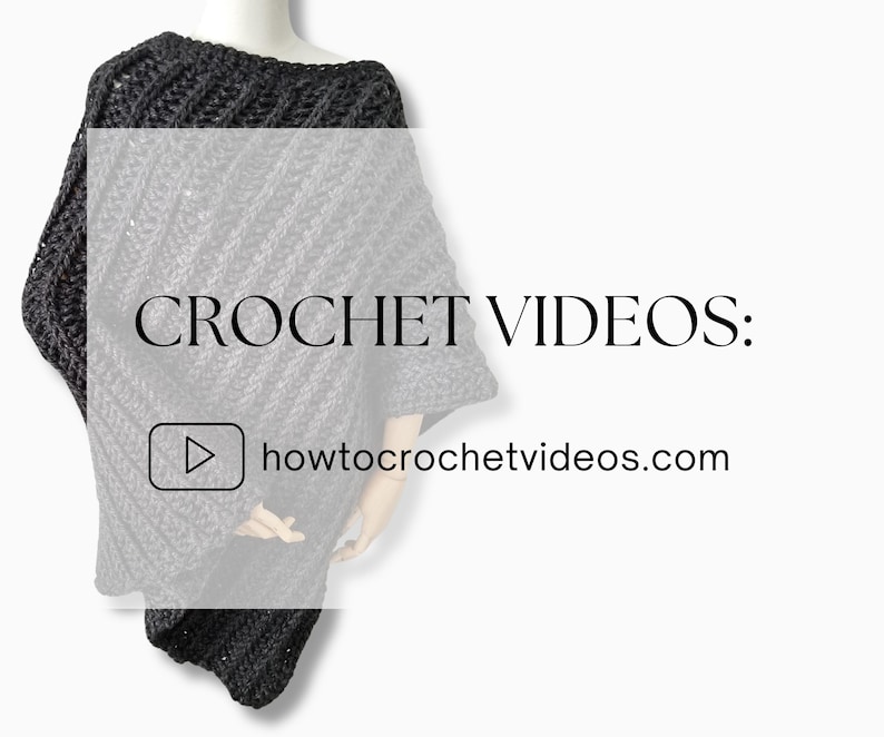 Plus Size Crochet Pattern | the Raven Poncho - Etsy