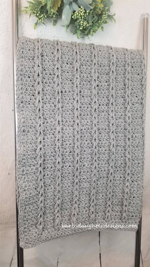 Crochet Pattern Baby Blanket Mock Cable Baby Blanket Easy | Etsy
