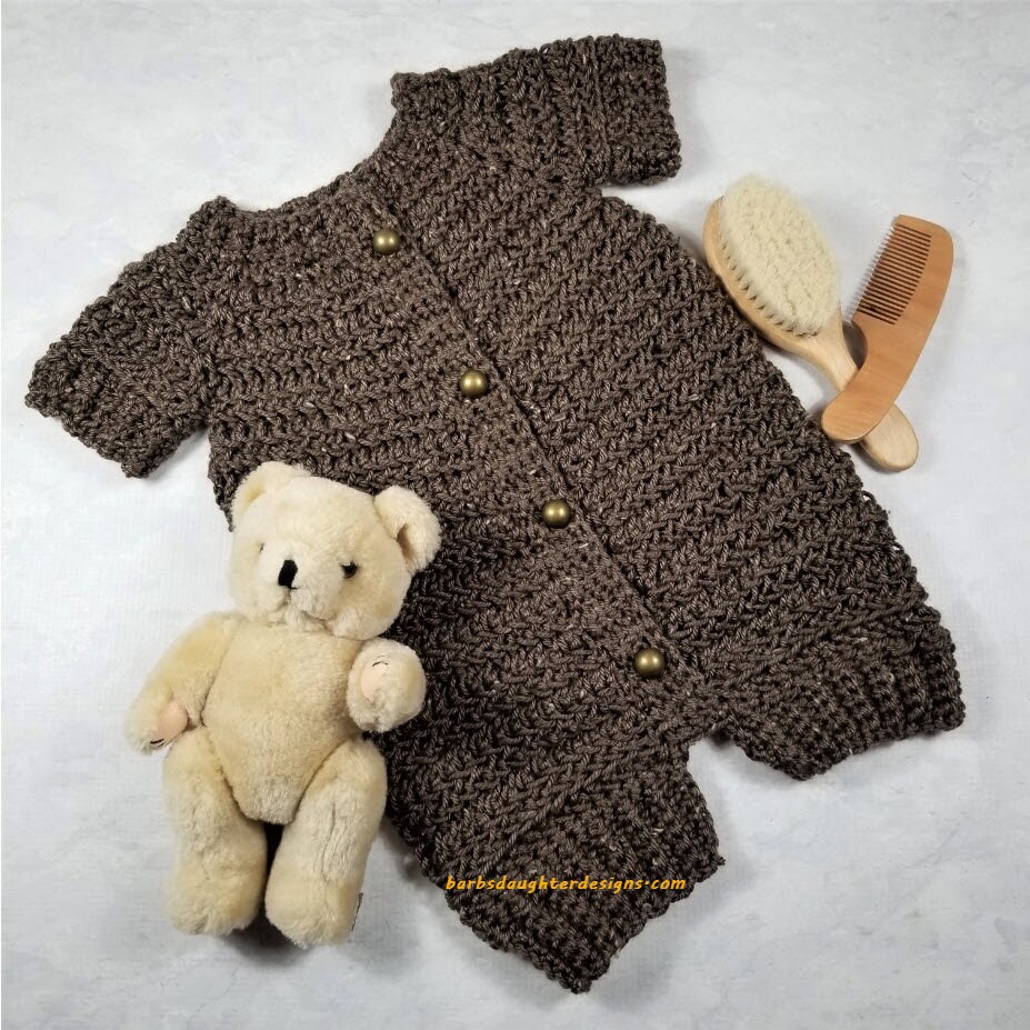 Crochet Pattern Baby Romper The Crosby Button Down Romper | Etsy