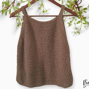 Easy Knitting Pattern | Knit Top Pattern | Tank Top | Beginner Knitting ...