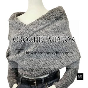 Crochet Sweater Scarf Pattern: the Sophia Crossover Wrap (PDF Download ...