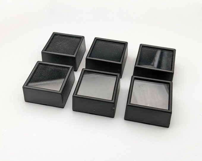 Glass Top Gem Box, 6 Pack, 1 1/4 Square, Gem Display, Jewelry Supply ...