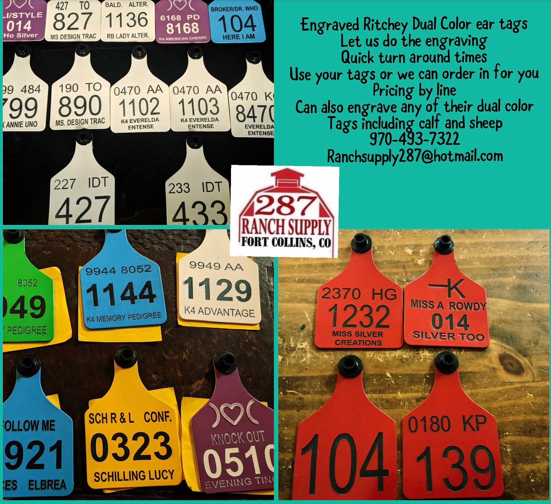 Laser Engraved Ritchey Ear Tags - Etsy