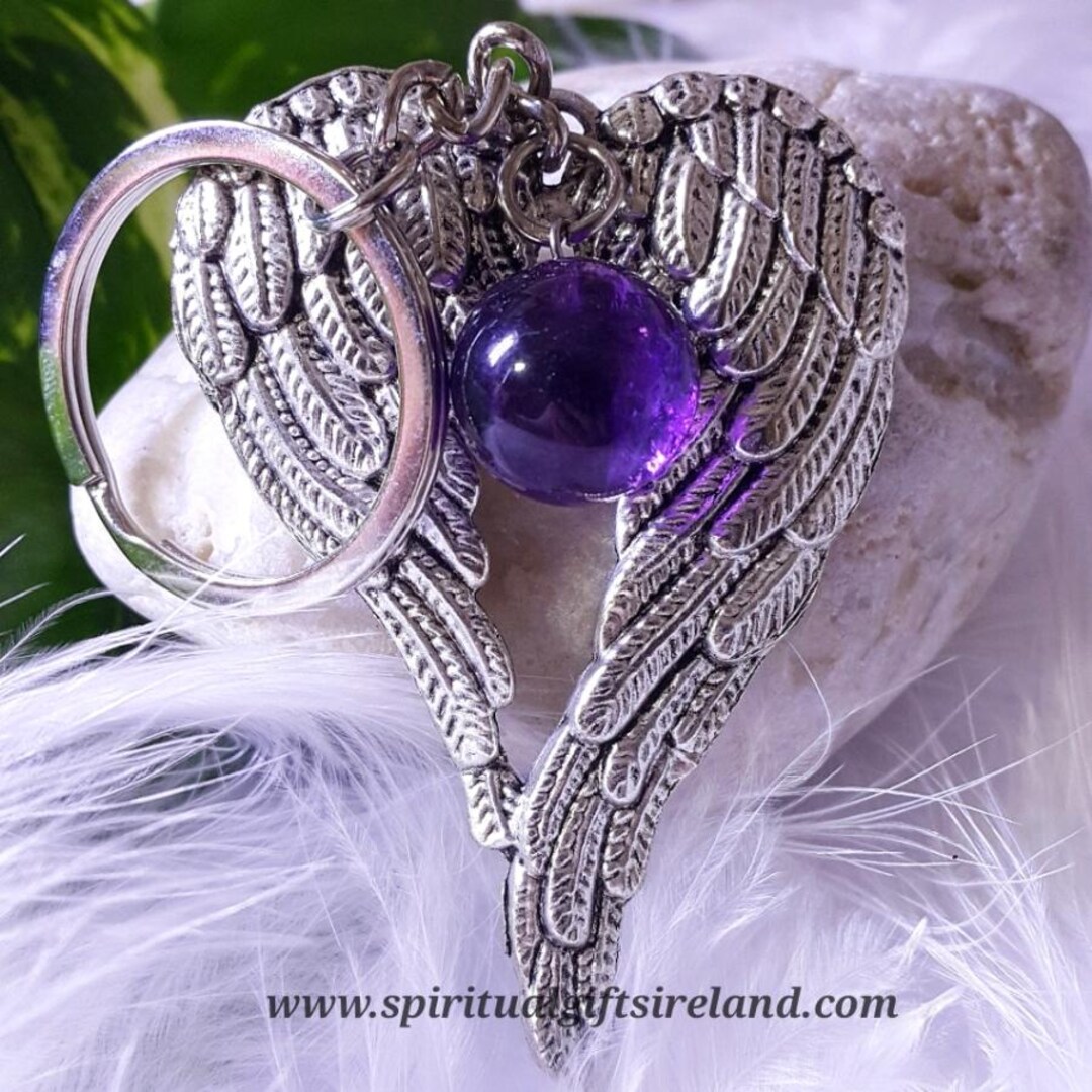 Angel Wings Keychain - Silver Keyrings, Guardian Angels Keychains Bag ...