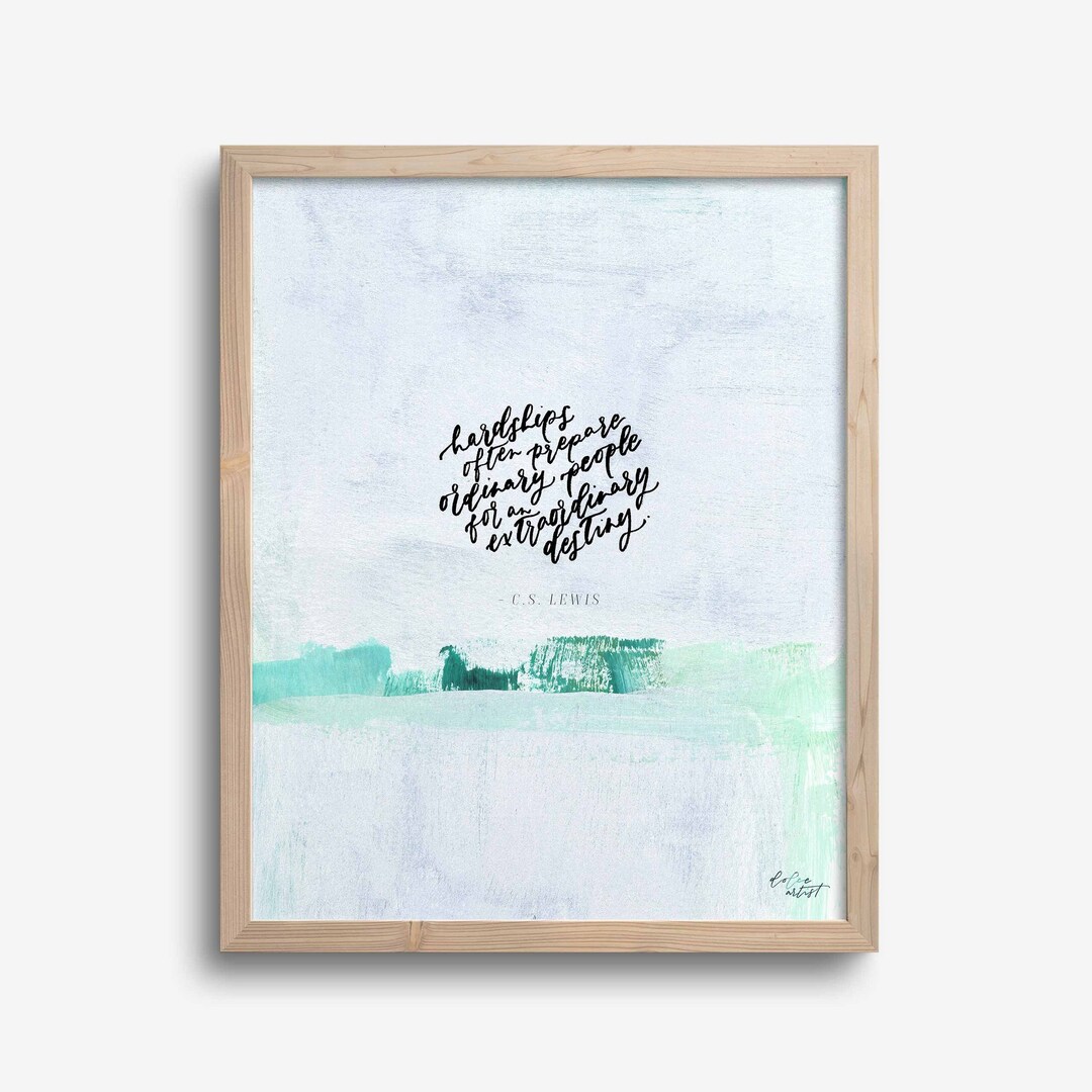 C.S. Lewis Inspirational Quote Art Print | Abstract Watercolor ...