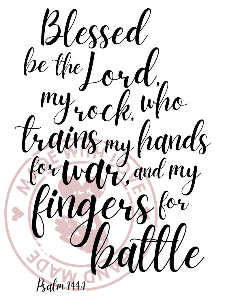 Psalm 144:1 Print Digital Download - Etsy