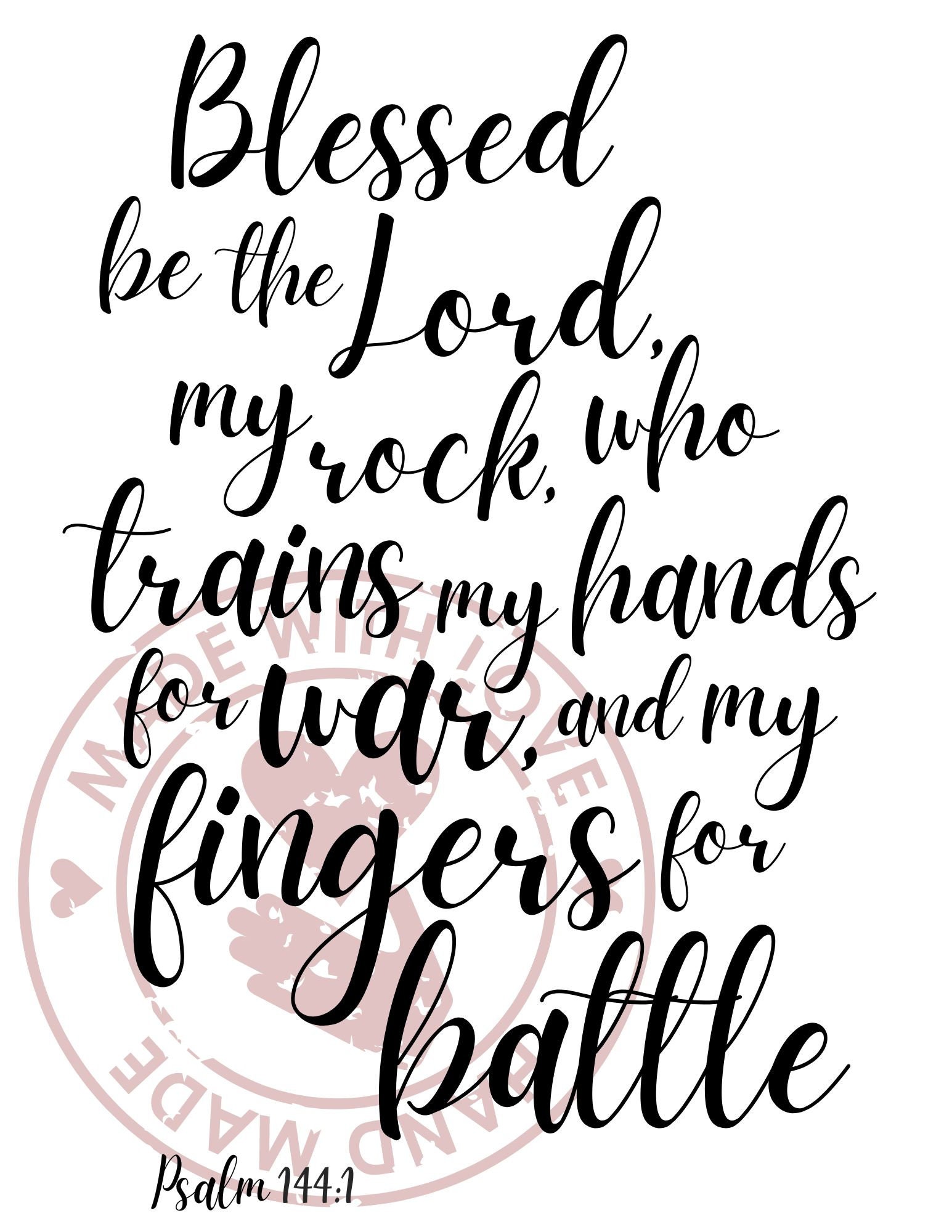 Psalm 144:1 Print Digital Download - Etsy