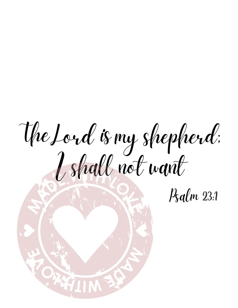 Psalm 23:1 Digital Print - Etsy