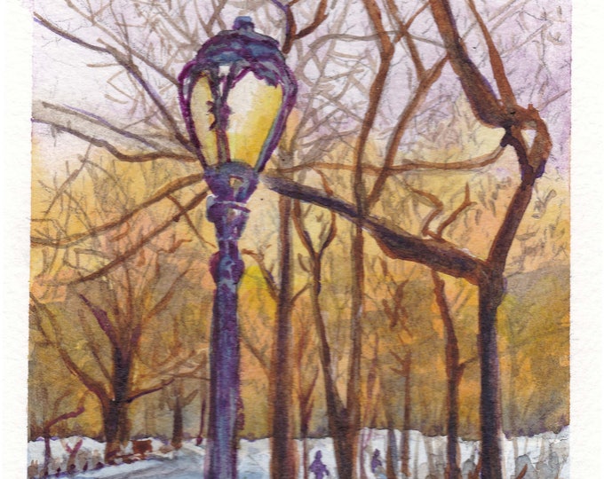 Lamp Post Print of an Original Watercolor - Etsy