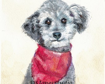 Poodle 02 in Watercolor 8x10 In. to 12x16 In. Fine Art Print - Etsy