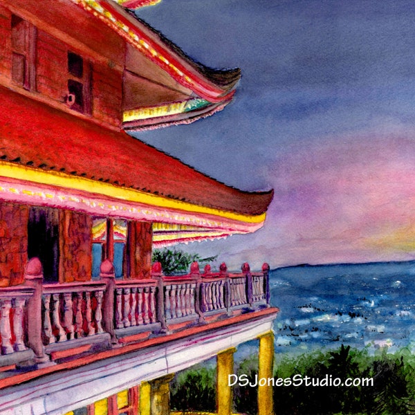 Pagoda Art Print - Etsy