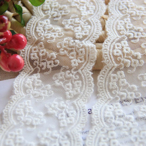 Delicate Off-white Plait Lace Trim Stiff Lace Fringe Sold by | Etsy