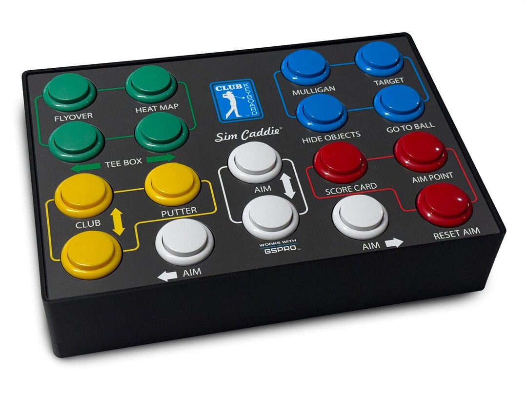 GS Pro Classic Series Wired USB Club Keyboard Golf Simulator Control ...