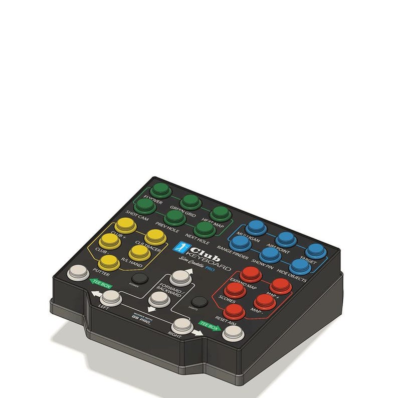 Pro 28 Button Wireless LED GS Pro Club Keyboard Golf Simulator Control ...