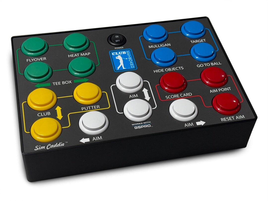 Wireless GS Pro Classic Series Club Keyboard Golf Simulator Control Box ...