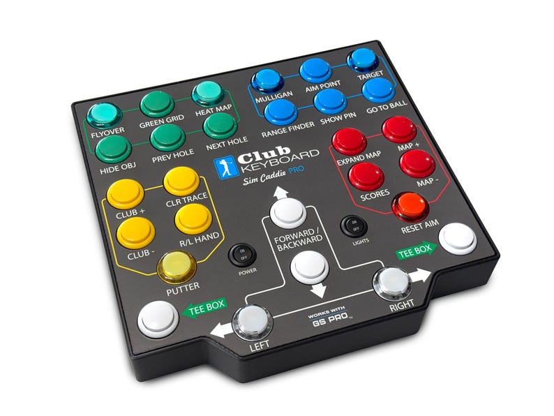 Pro 28 Button Wireless LED GS Pro Club Keyboard Golf Simulator Control ...