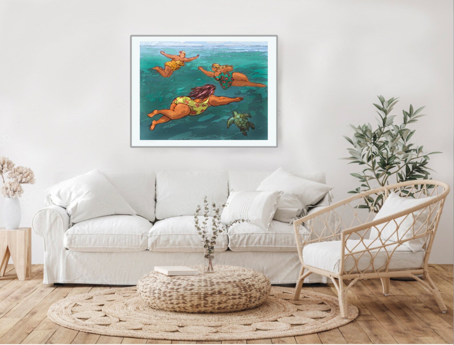 Chubby Swimmers With Turtle, Fat Ladies, Fat Ladies Swimming, Large ...