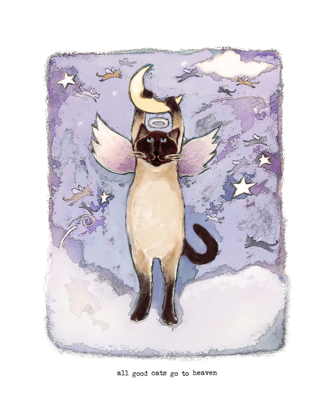 Siamese Cat, Angel Cat, Loss of Cat, Sympathy Lost Cat, Beautiful ...