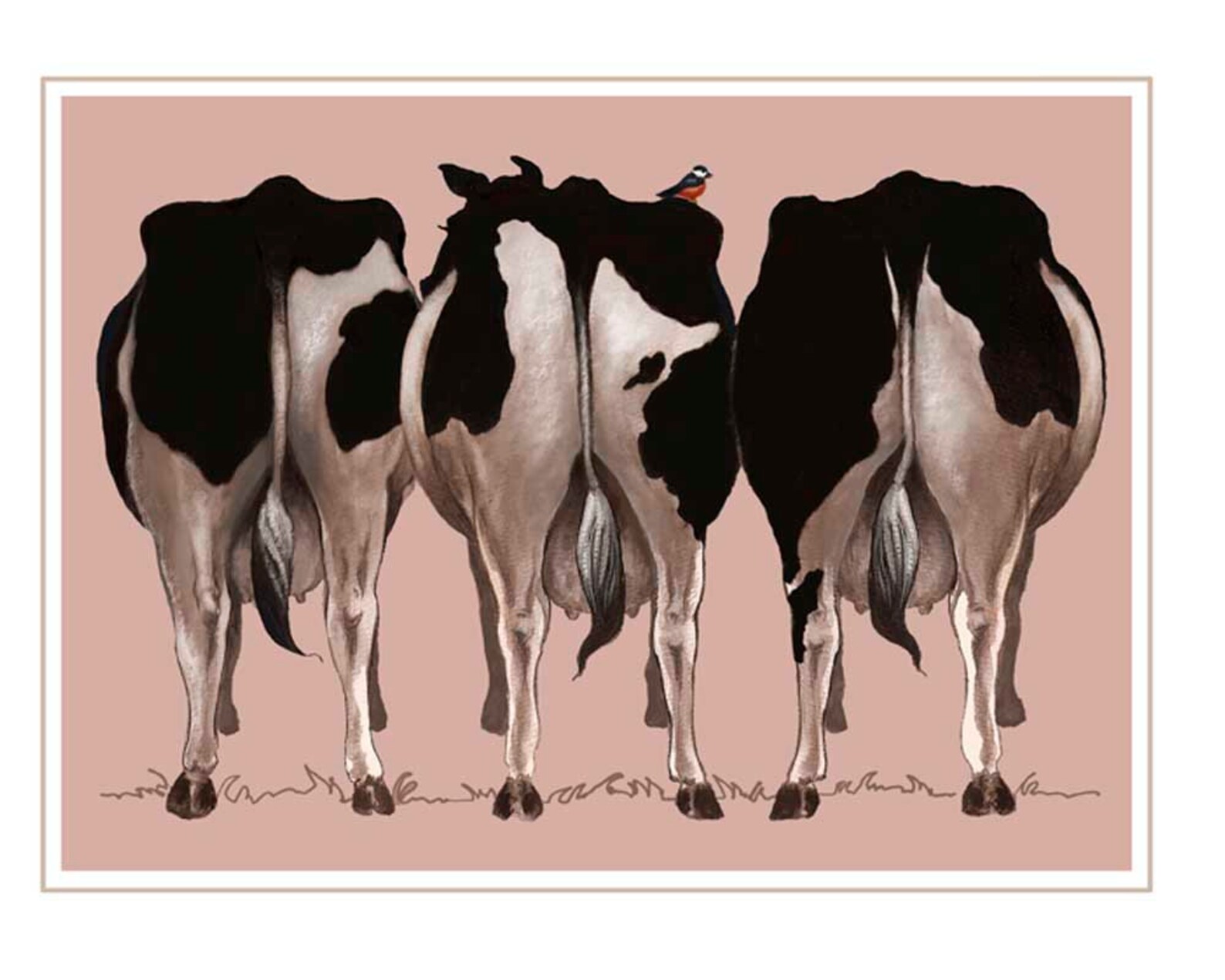 Three Fat Cows Cow Rear Ends Kitchen Wall Art Country - Etsy