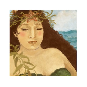 Fat Mermaid Art Print , Mermaid Art, Beachhouse Art Print, Fat Women ...