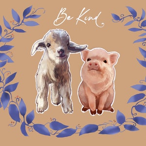 Animal Welfare Art, Kindness, Mercy for Animals, Animal Lovers, Vegan ...