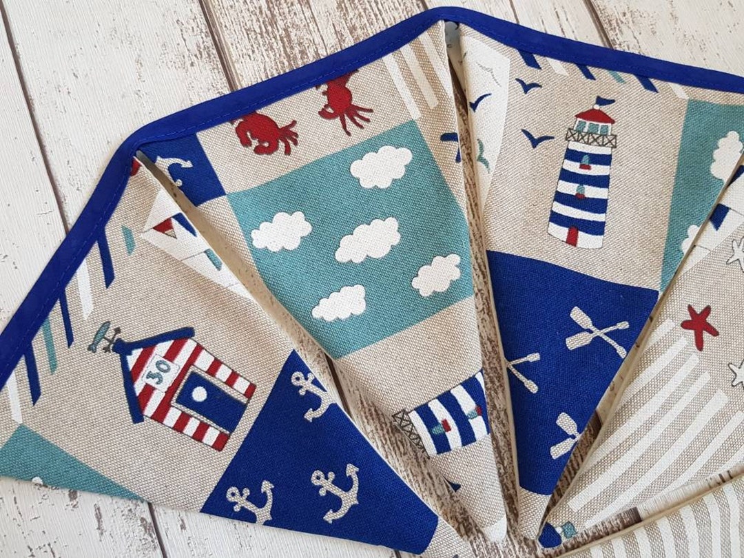 Beach Hut Bunting Coastal Style Flags Gift for New Beach Hut - Etsy