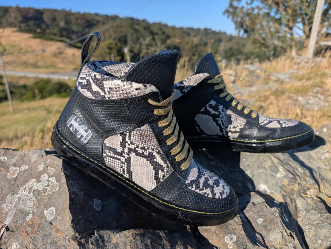 Men's "weivy Kamu's" - Italian Leather Handmade, Classic High-top ...