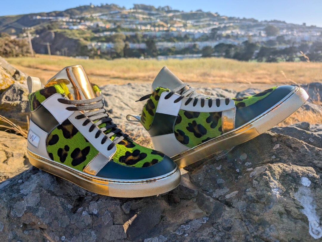 Men's "weivy 2's" - Italian Leather Handmade, Classic High-top Baller ...