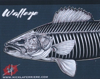 Walleye decal | Etsy