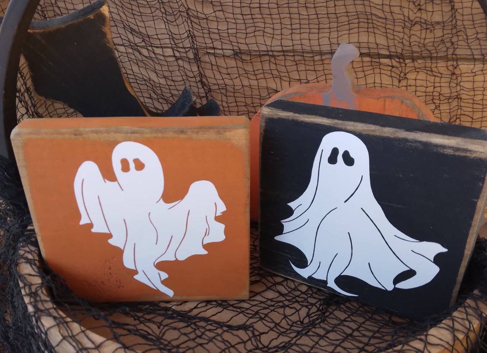 Ghosts Signs Halloween Sign Ghosts Sign Pair of Ghosts - Etsy
