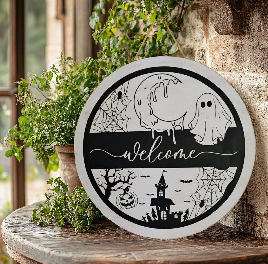 Halloween Welcome Sign - Halloween Sign - Halloween Decor - Funny Sign ...
