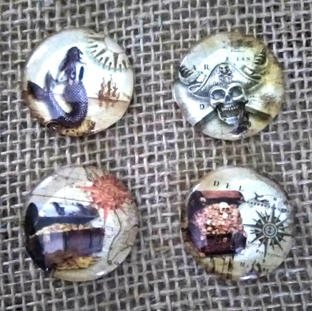 Mermaid Pirate Ship Magnets Treasure Map Magnets Pirate - Etsy Canada