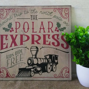 Polar Express Sign - Christmas Sign - North Pole Sign - Christmas Decor ...