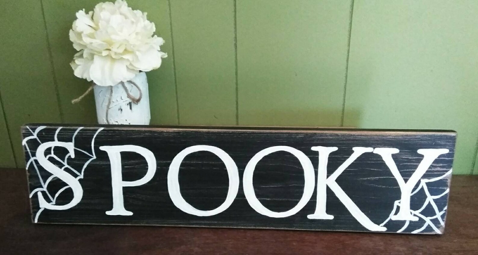 Spooky Sign Halloween Sign Halloween Decor Rustic Sign | Etsy