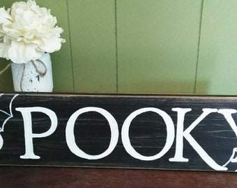 Spooky Wood Sign | Etsy